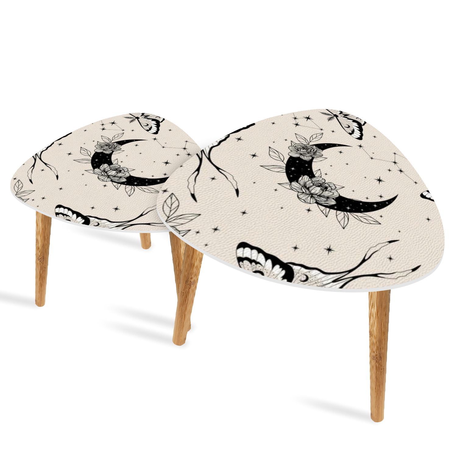 Triangle End Tables Set of 2 Magic seamless pattern butterflies ...