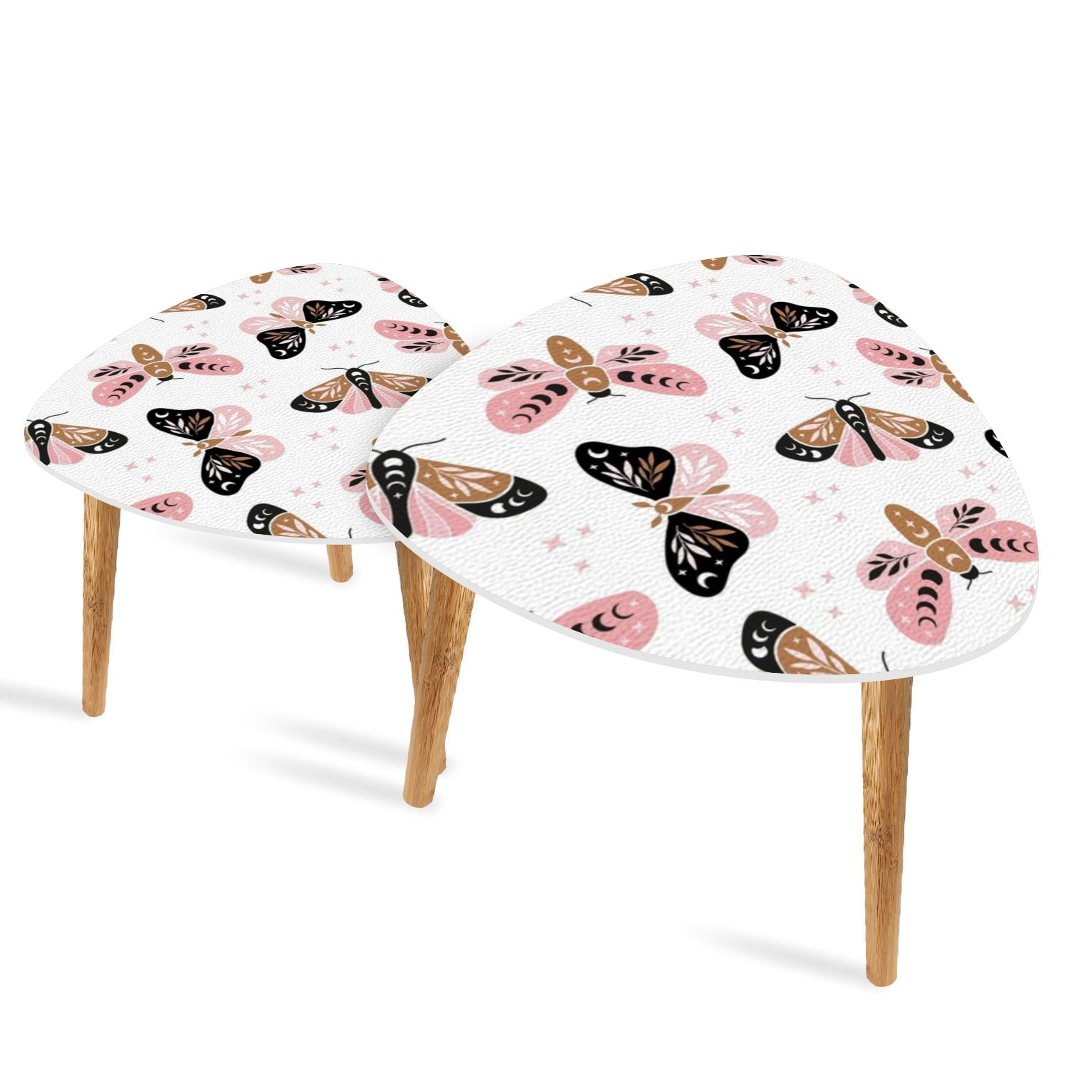 Triangle End Tables Set of 2 Magical seamless pattern Celestial ...