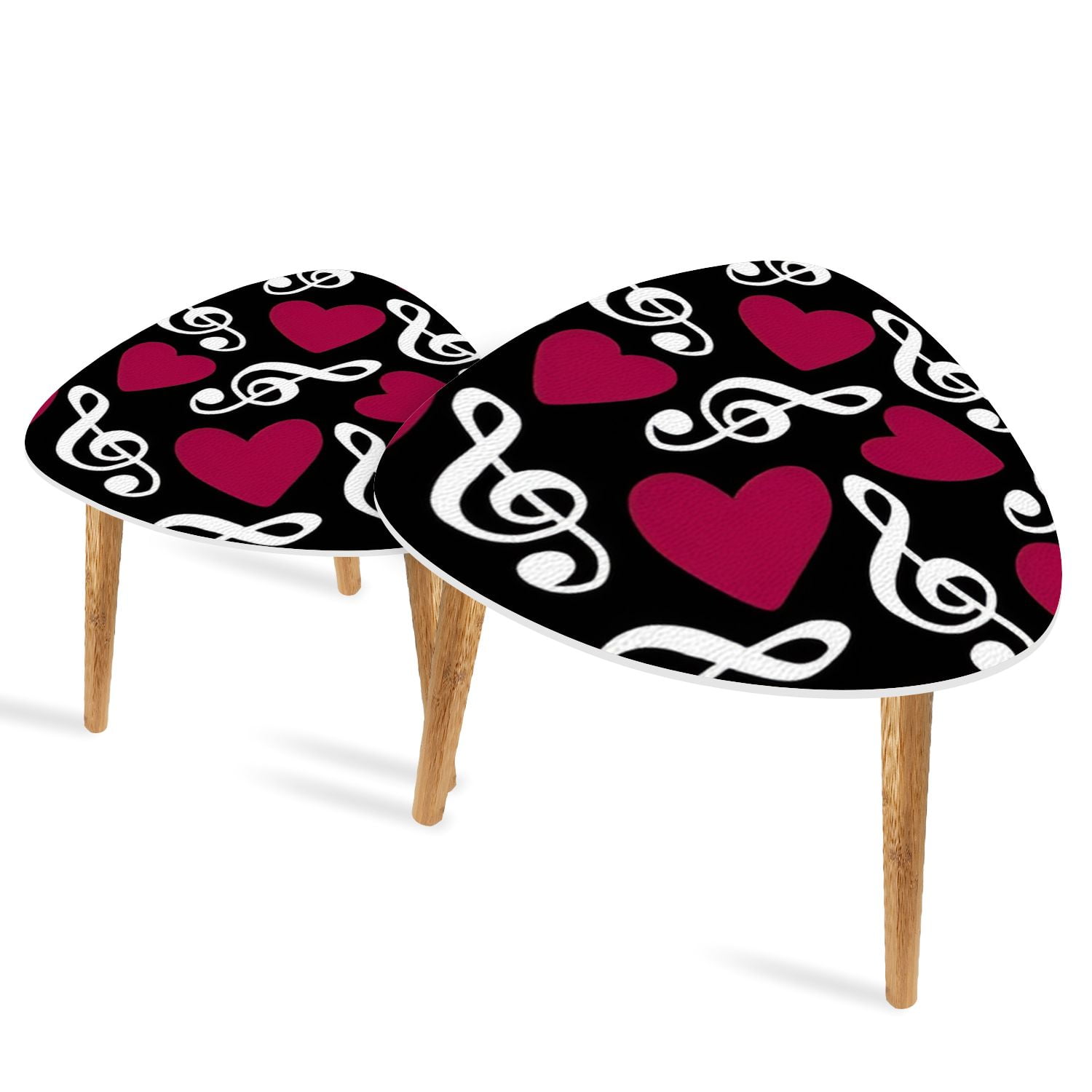 Triangle End Tables Set of 2 Music seamless treble clef pattern for ...