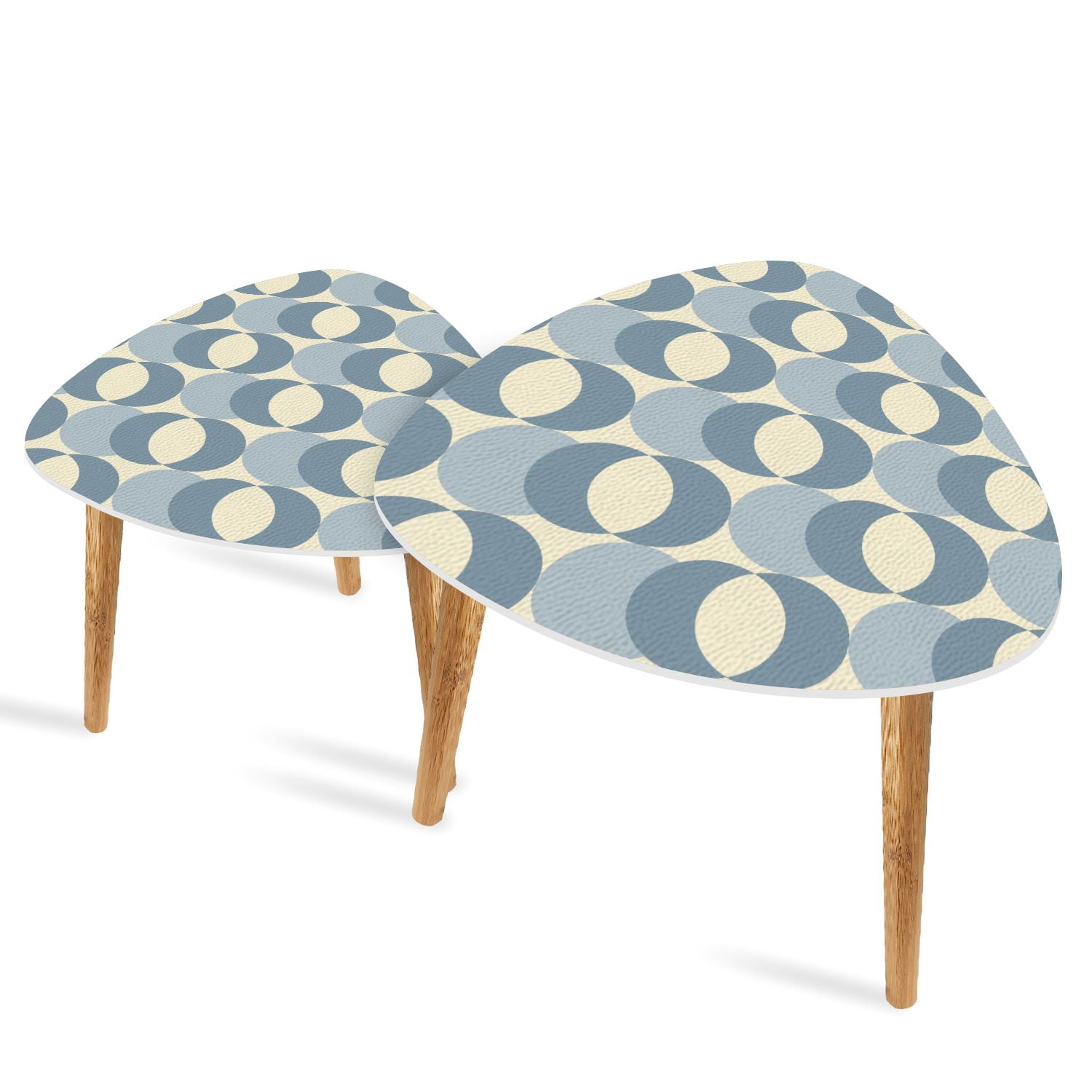 Triangle End Tables Set of 2 Retro aesthetic seamless pattern 60s 70s ...