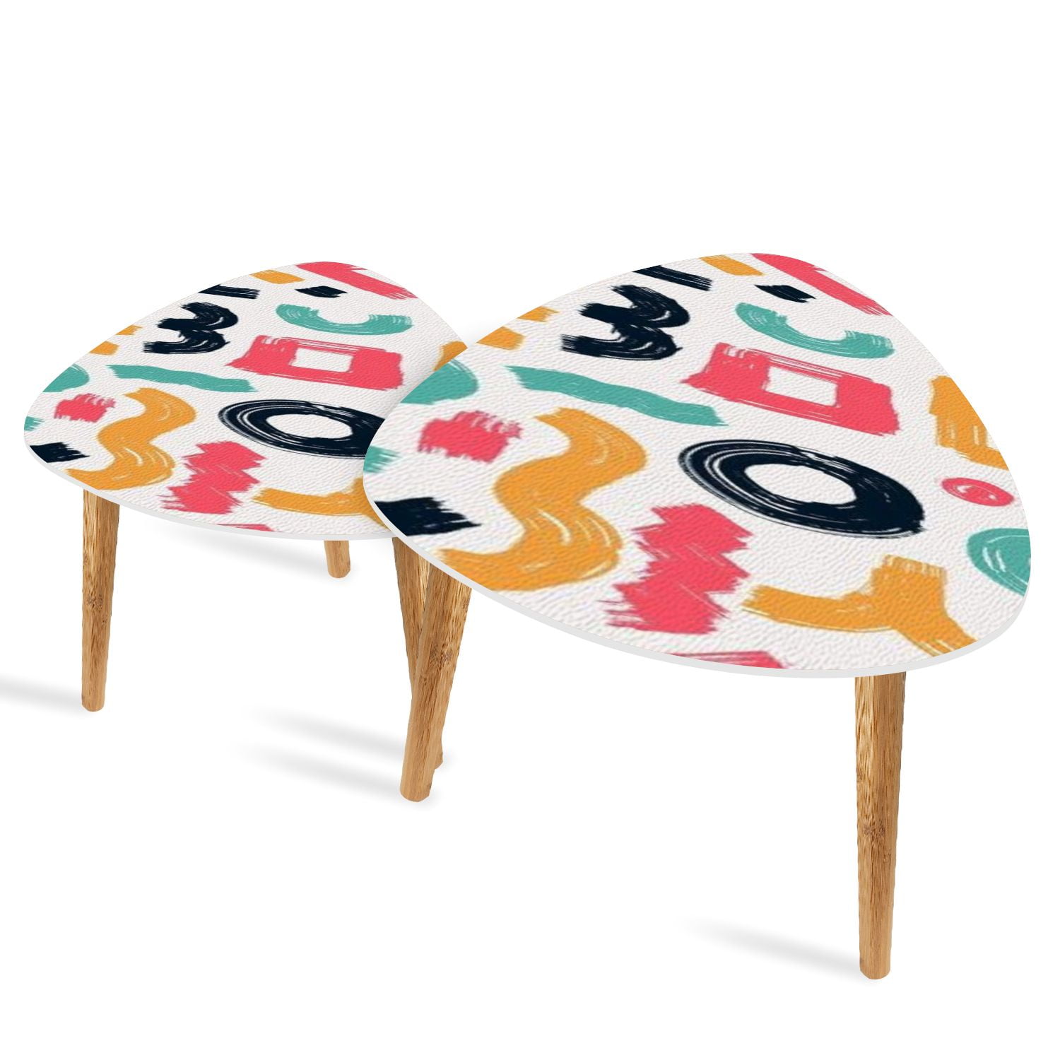 Triangle End Tables Set of 2 Seamless pattern abstract shapes arrows ...