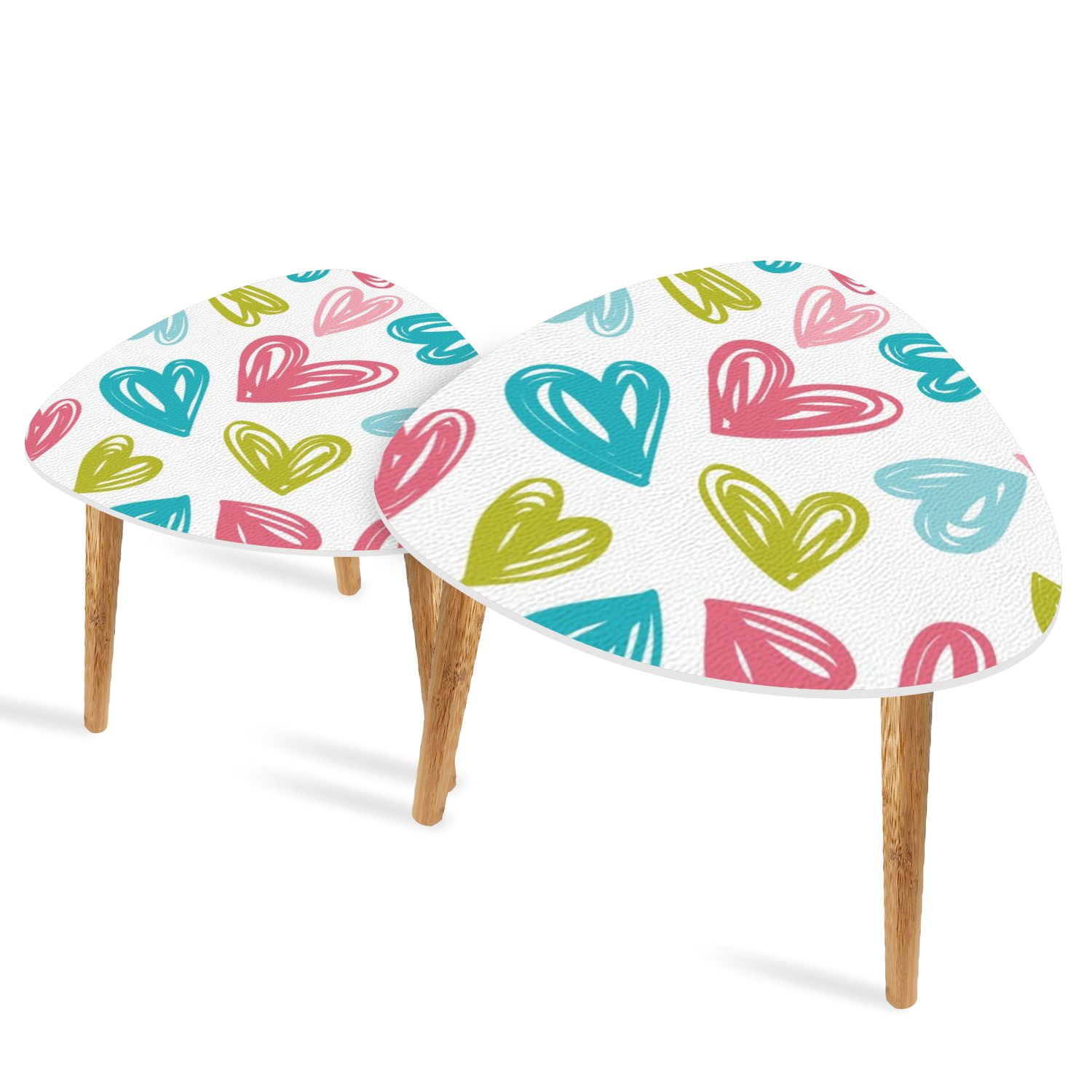 Triangle End Tables Set of 2 Seamless pattern children s drawings ...