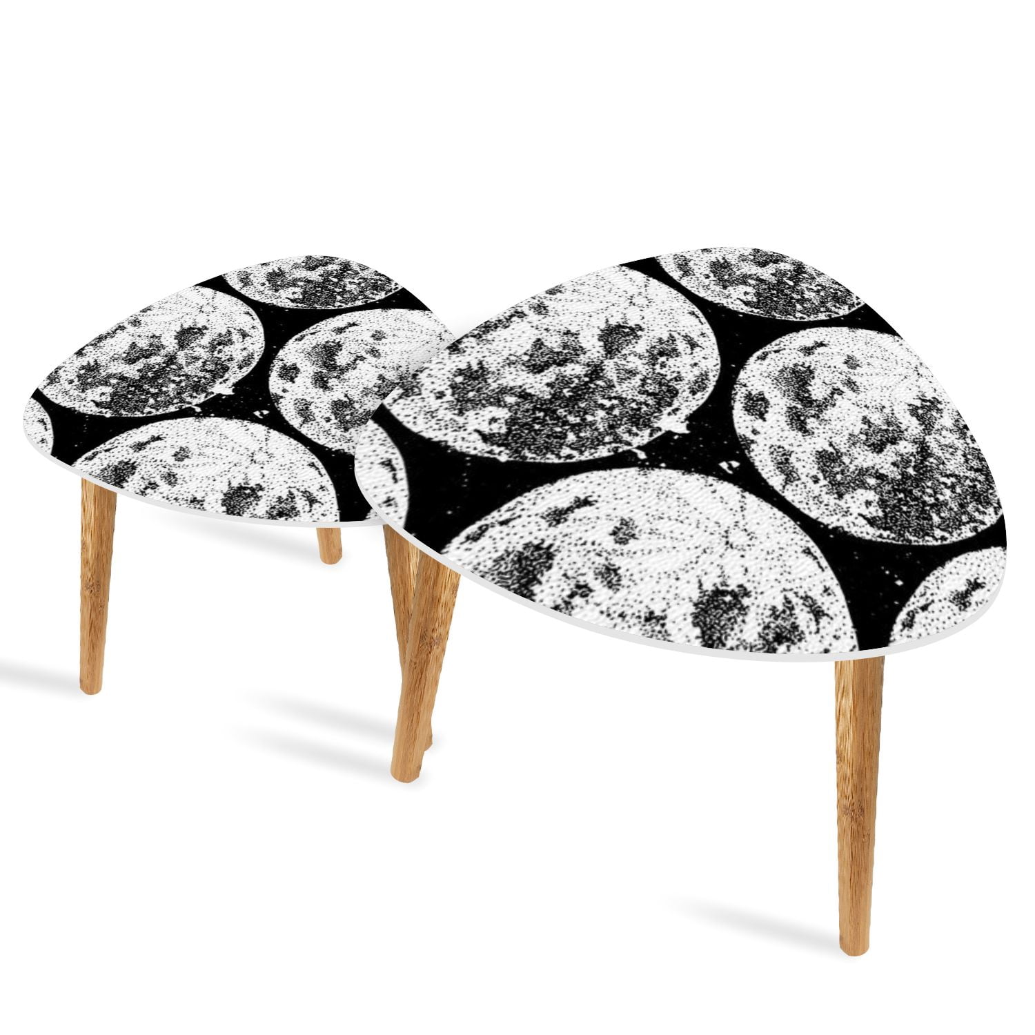 Triangle End Tables Set of 2 Seamless texture Moon Repeating Moon great ...