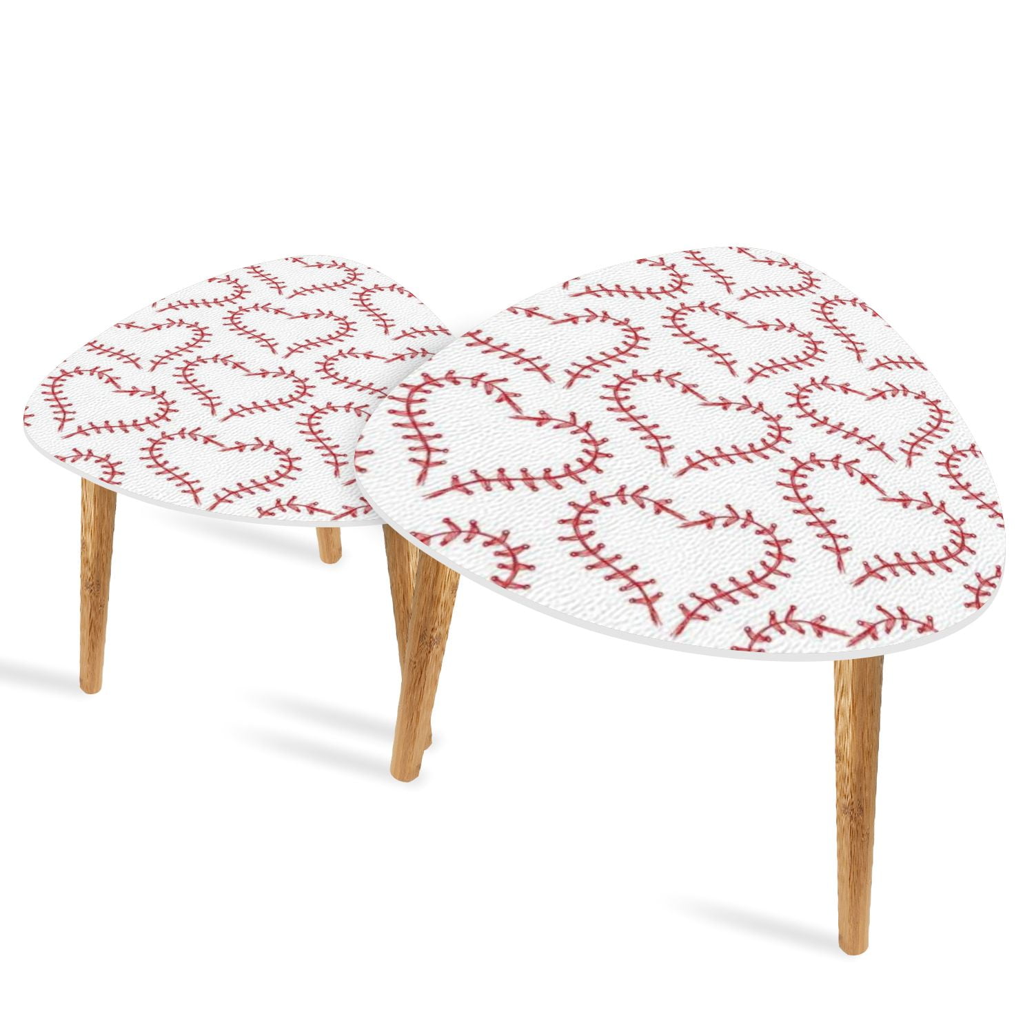 Triangle End Tables Set of 2 Sketch seamless pattern baseball Hand ...