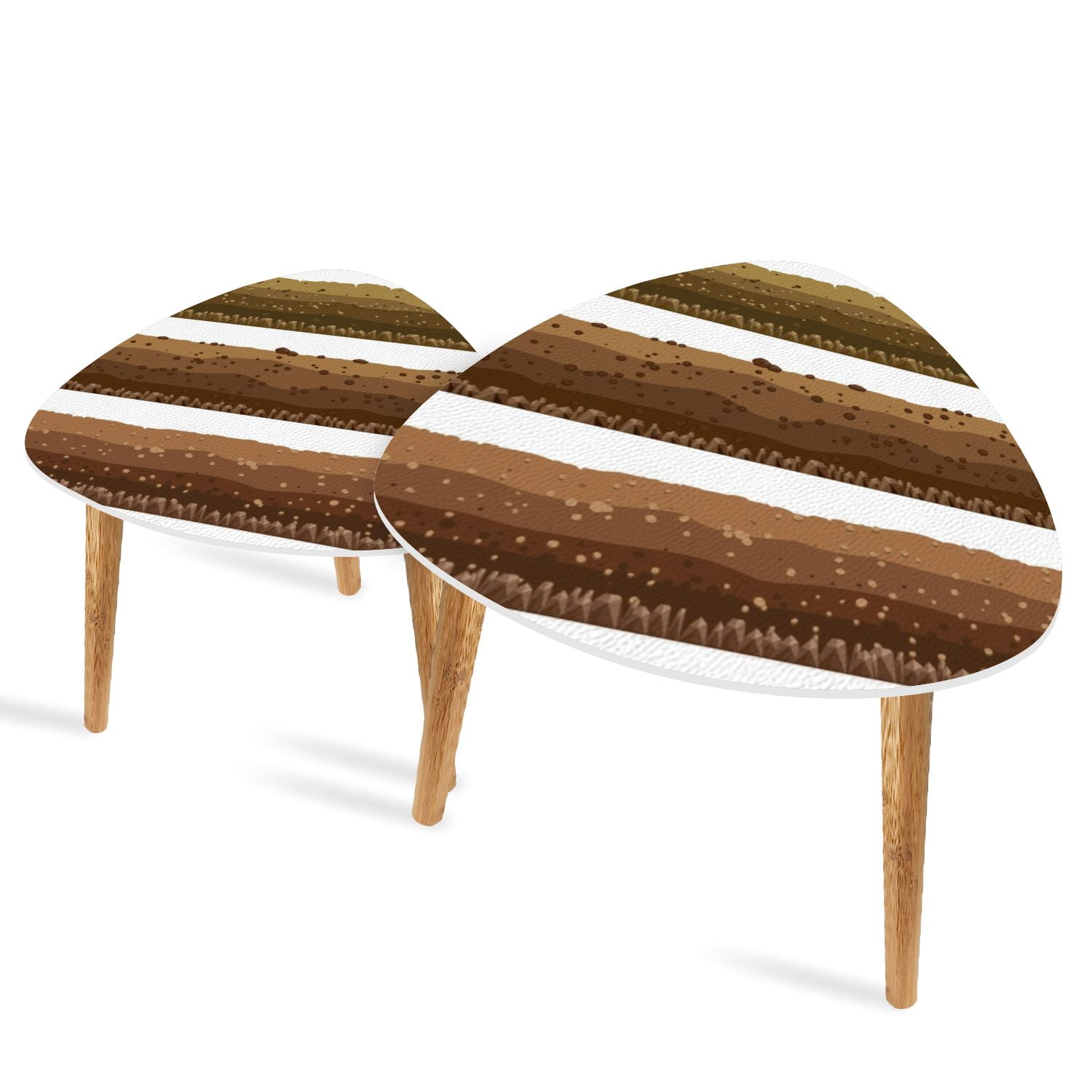 Triangle End Tables Set of 2 Soil layers Seamless underground earth ...