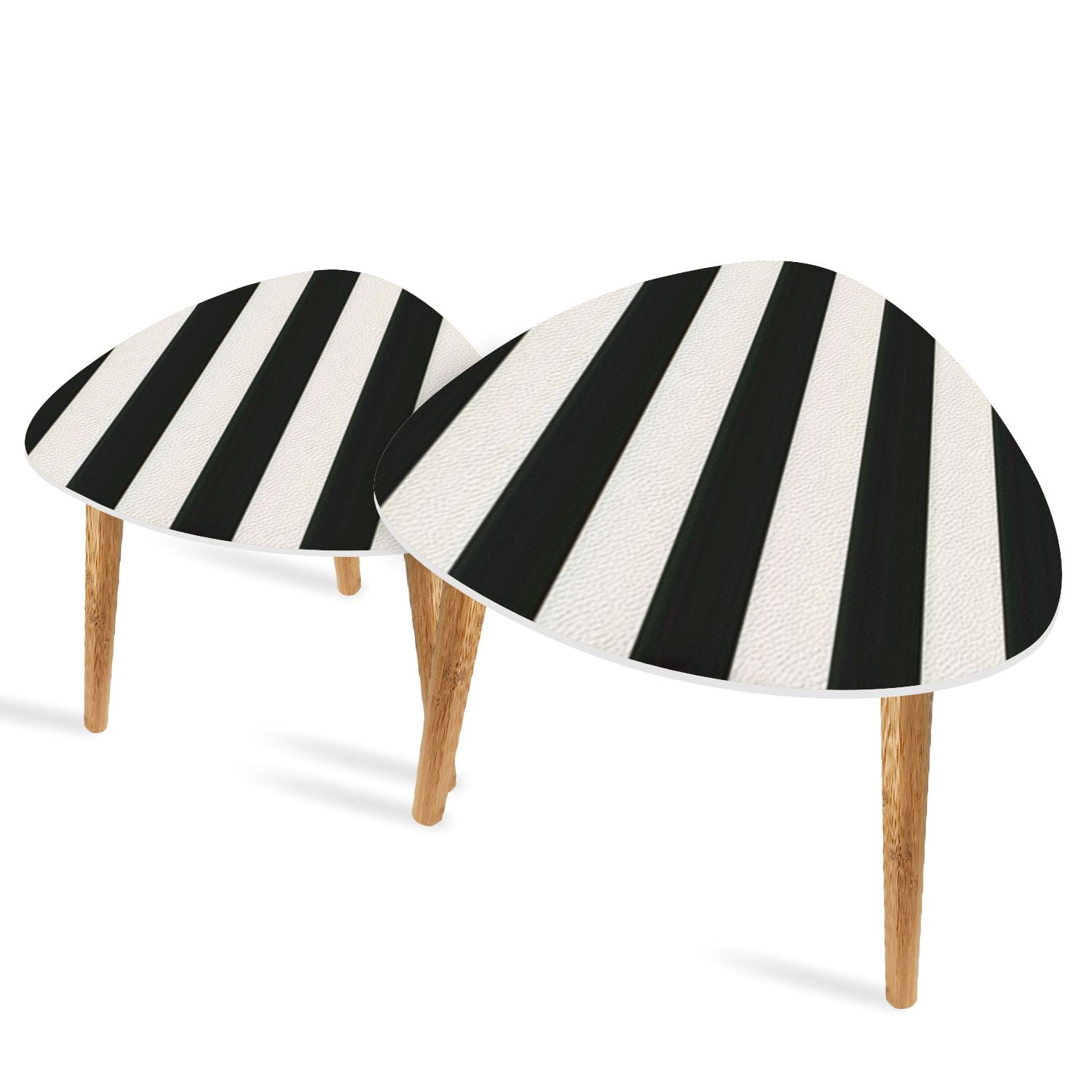 Triangle End Tables Set of 2 Vertical stripes seamless Wide lines ...