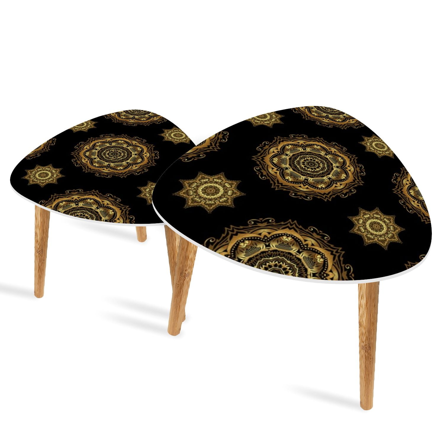 Triangle End Tables Set of 2 Vintage seamless pattern for decoration ...