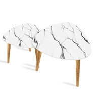 The Bianco Collection Cherie 15" Round Italian Carrara White Marble ...