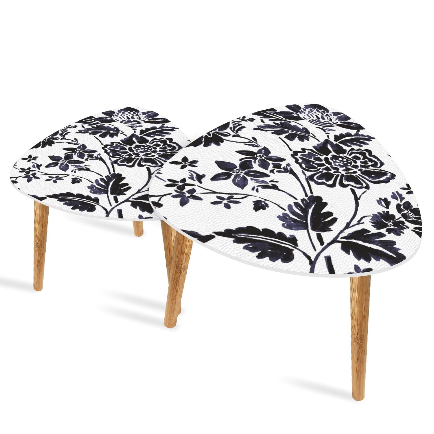Triangle End Tables Set of 2 floral seamless folk pattern ethnic ...