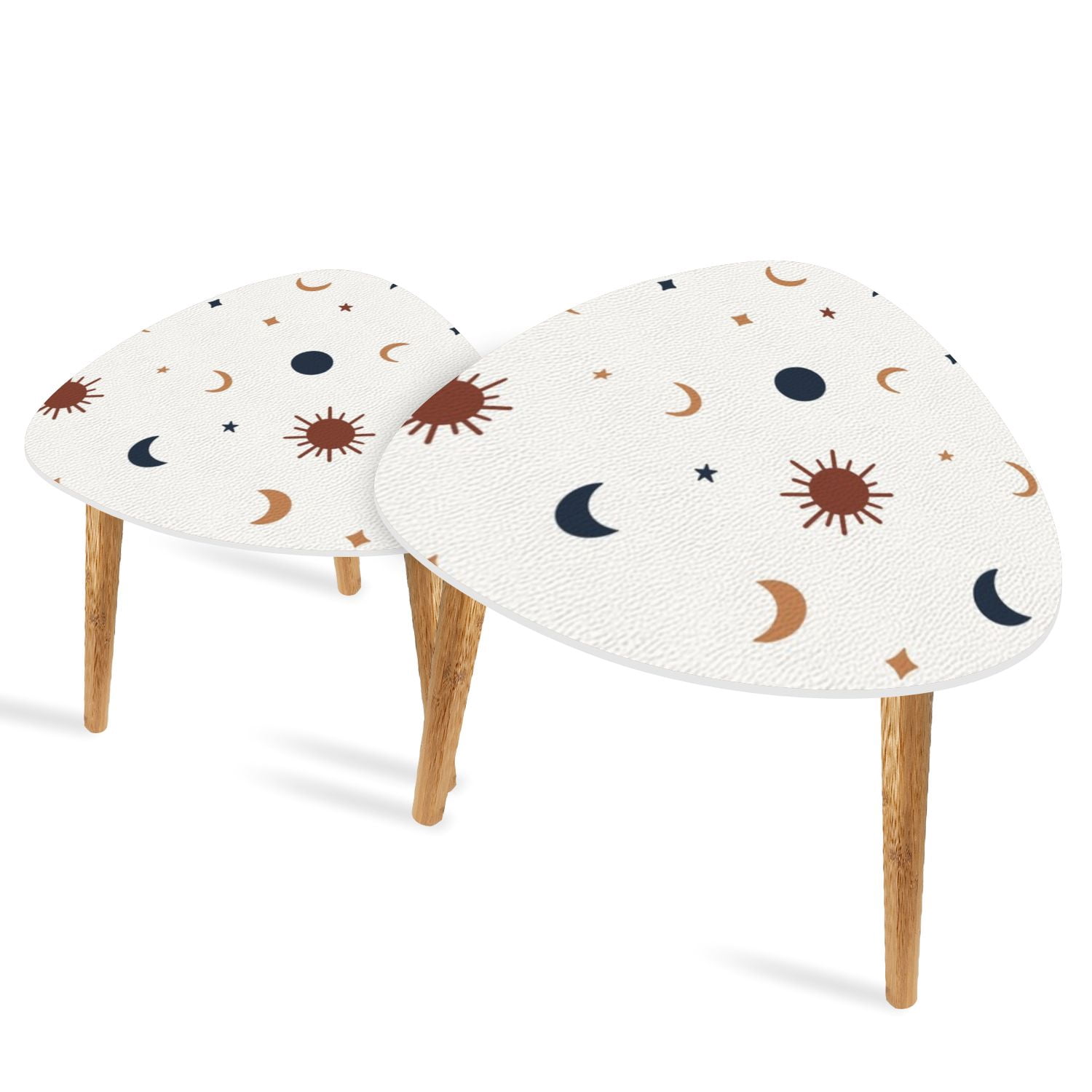 Triangle End Tables Set of 2 galaxy sky space pattern seamless fabric ...