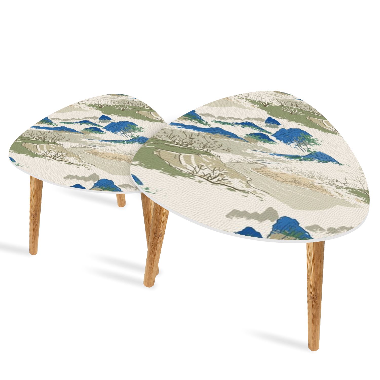 Triangle End Tables Set of 2 japanese chinese traditional seamless ...