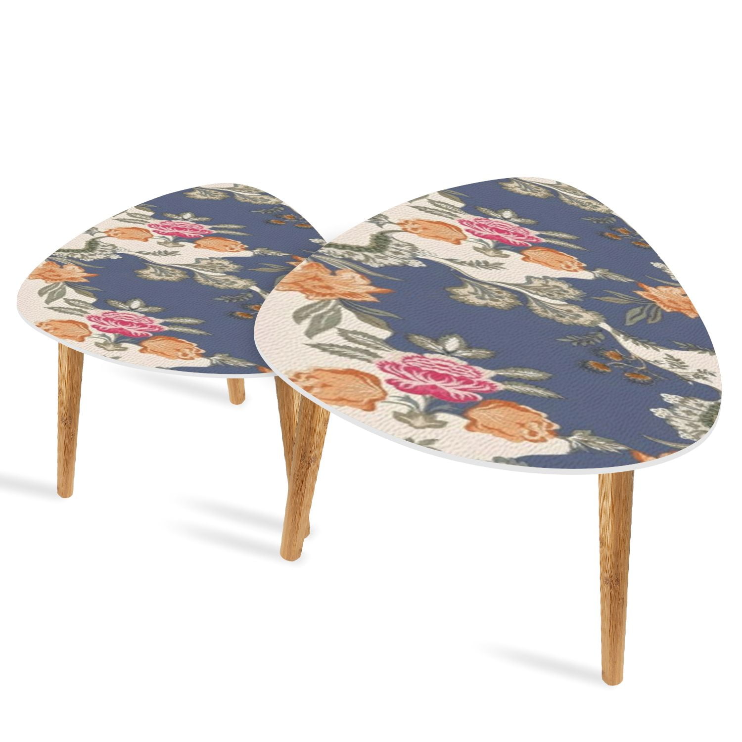 Triangle End Tables Set of 2 kurti design Floral Allover Print seamless ...