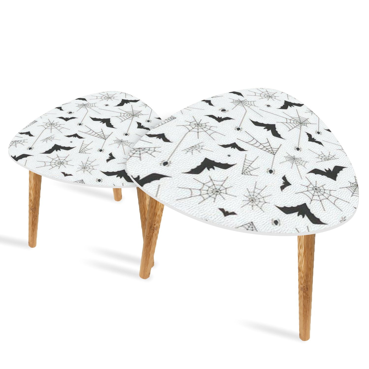 Triangle End Tables Set of 2 seamless pattern for Halloween Black ...