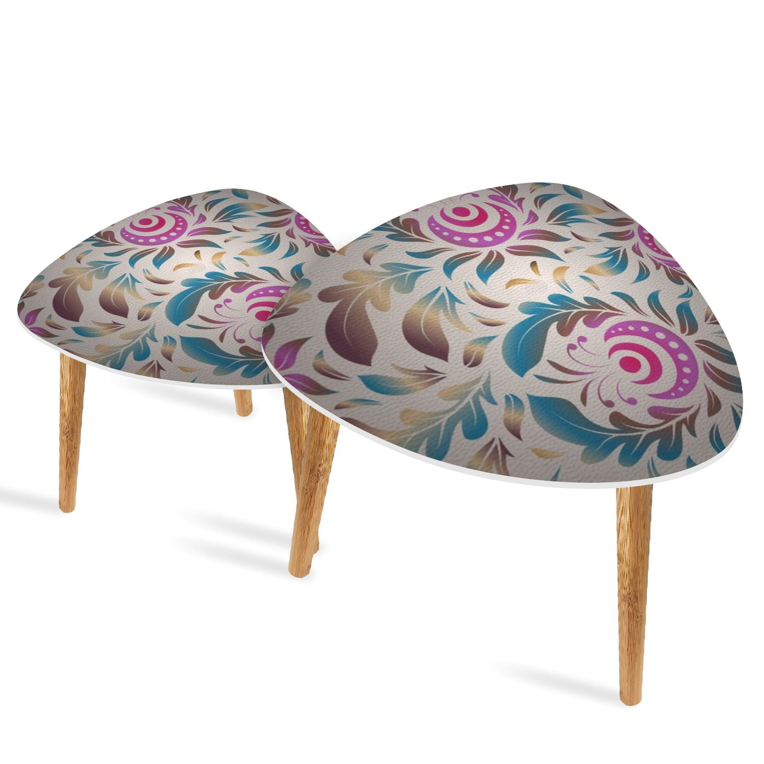 Triangle End Tables Set of 2 texture motley lines grids seamless ...