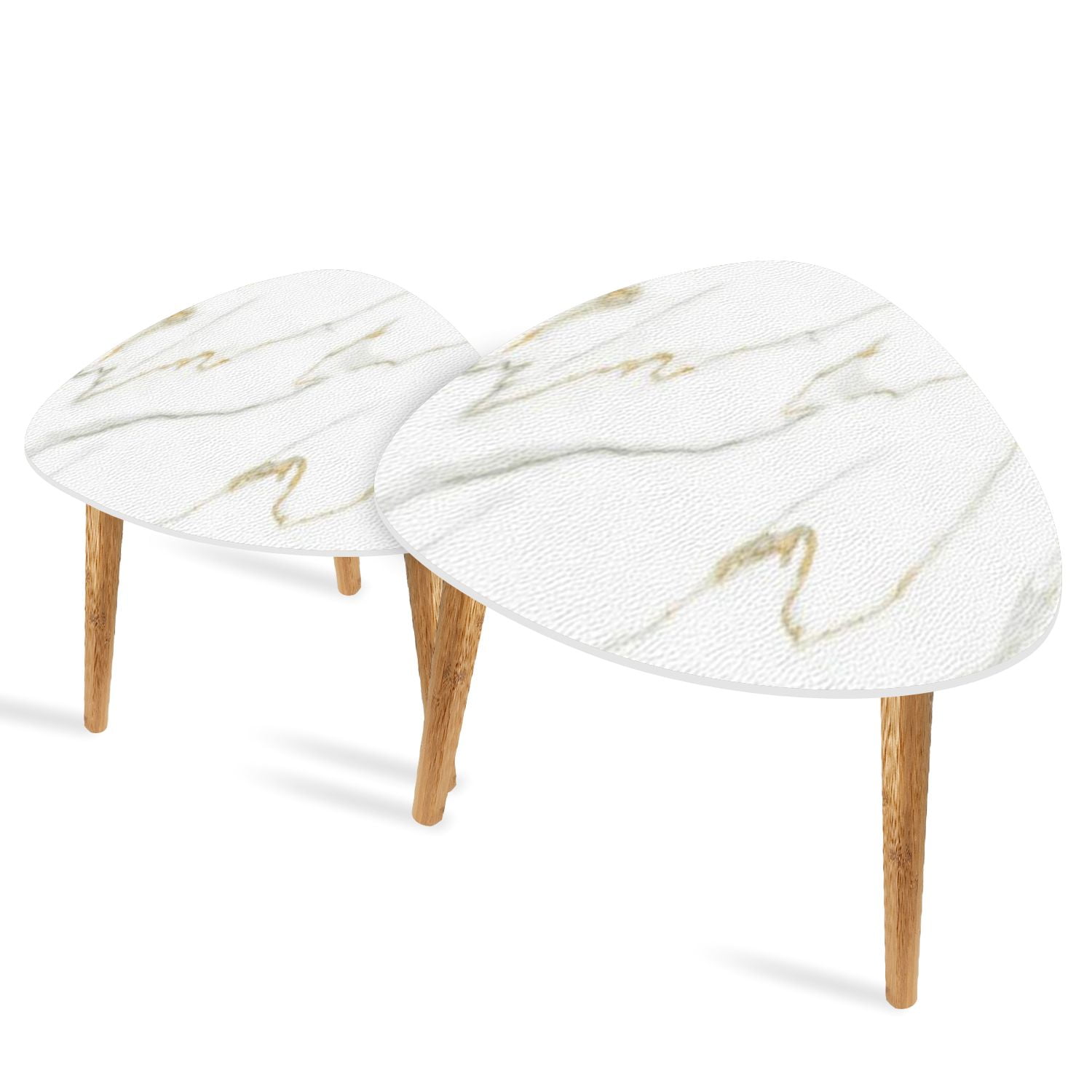 Triangle End Tables Set of 2 vitrified tiles endless marbles slab ...