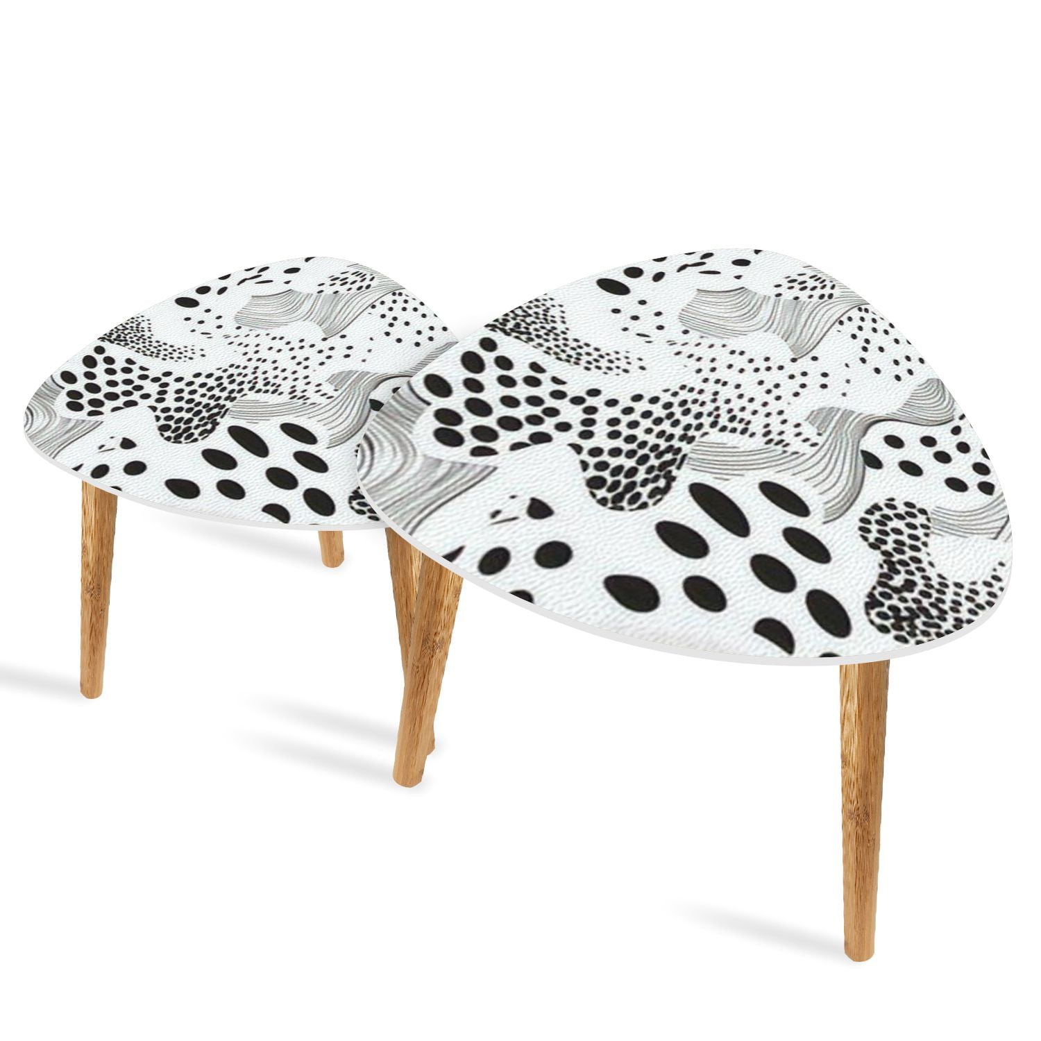 Triangle End Tables Set of 2 Abstract dotted seamless pattern chaotic ...