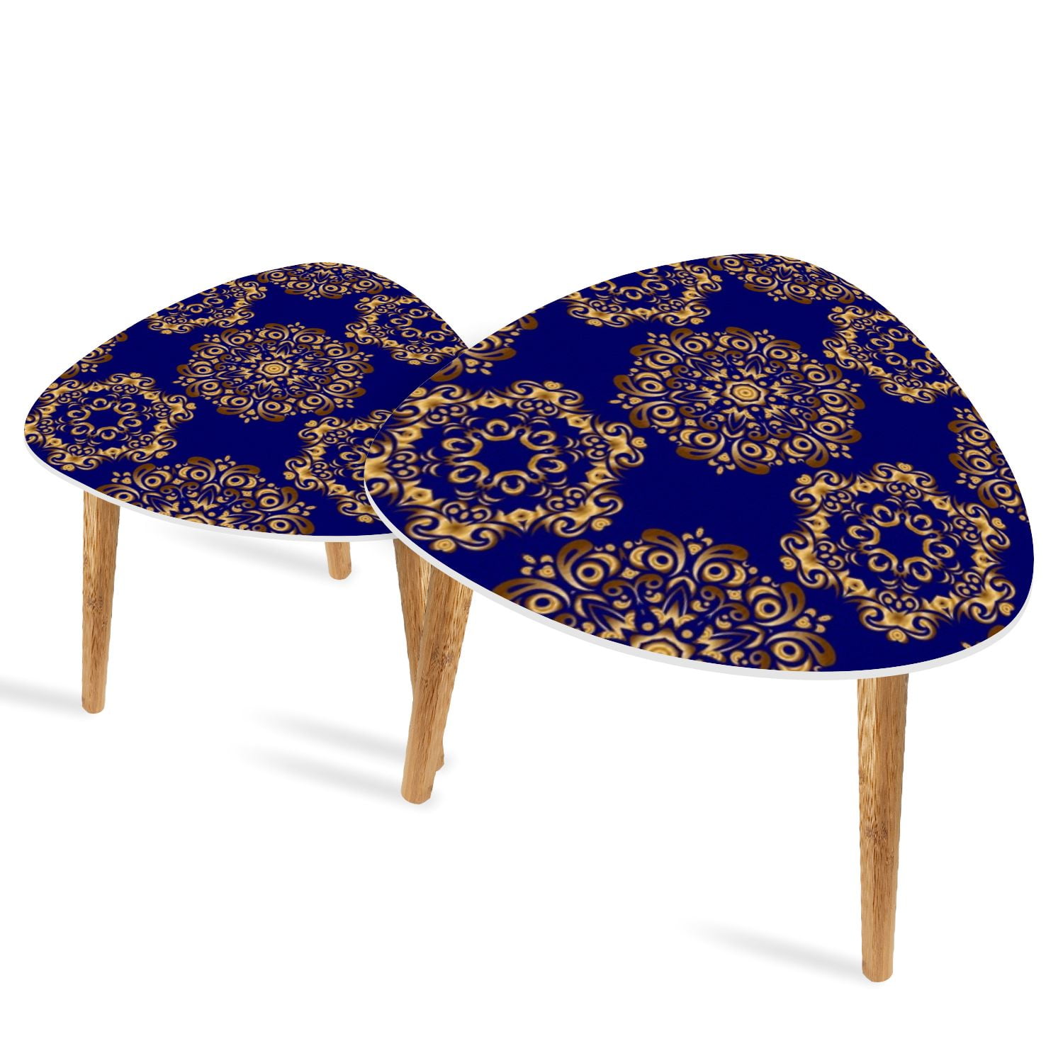 Triangle End Tables Set of 2 Abstract golden colors for golden seamless ...