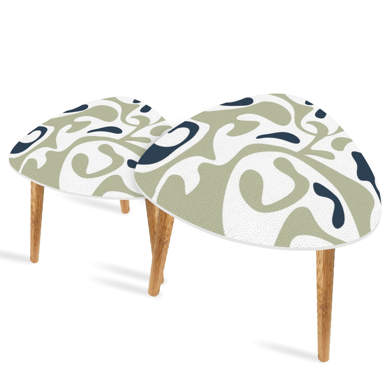 Triangle End Tables Set of 2 Abstract seamless pattern dots loopy blots ...