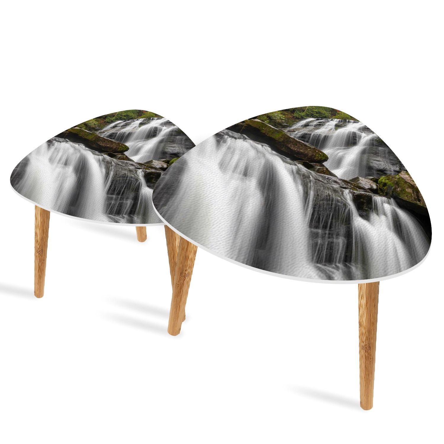 Triangle End Tables Set of 2 Catawba Falls North Small Coffee Table ...