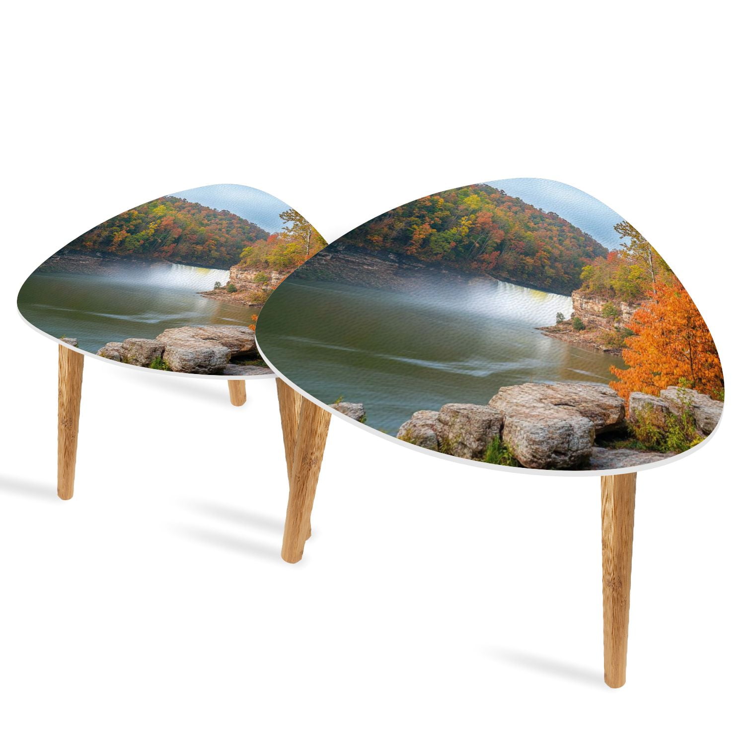 Triangle End Tables Set of 2 Cumberland Falls State Resort Park ...