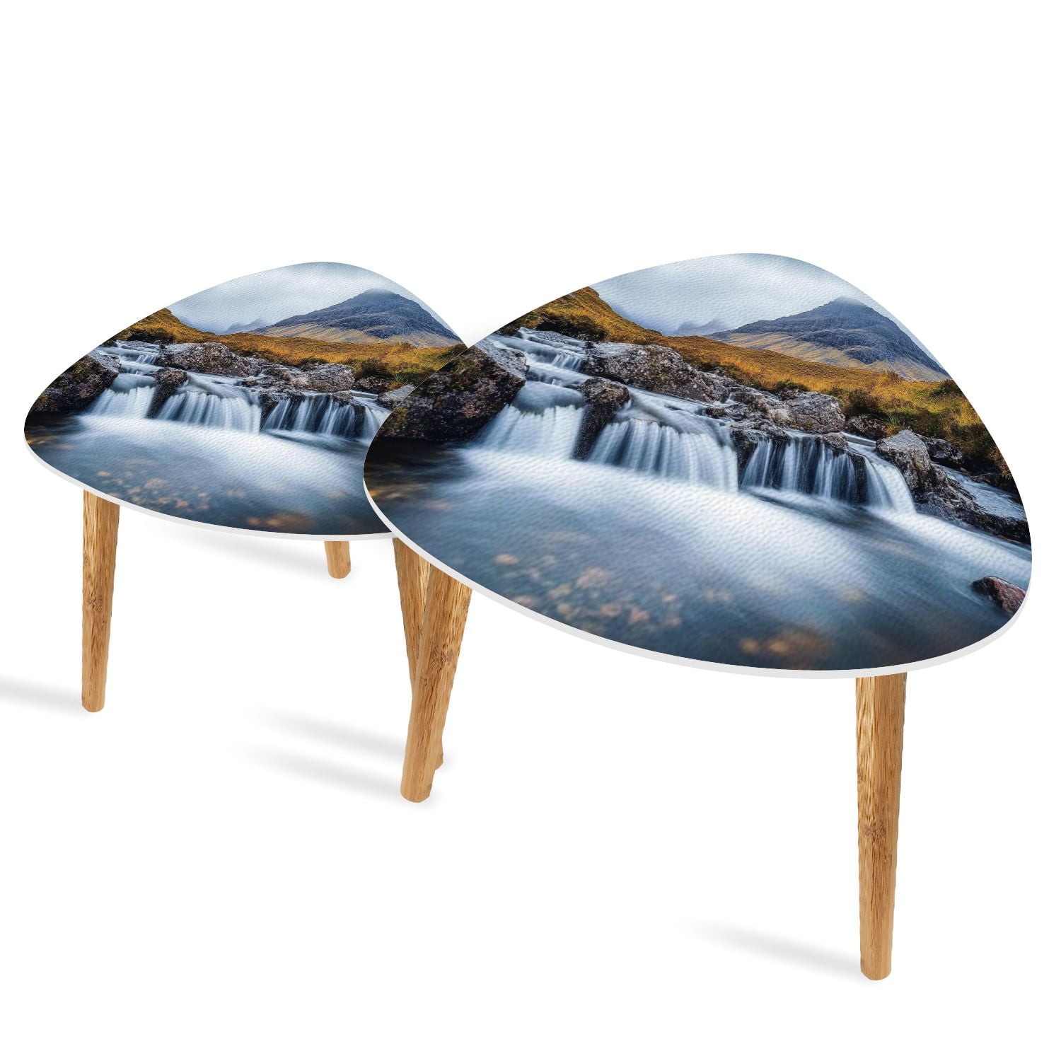 Triangle End Tables Set of 2 Fairy Pools Glen Brittle Isle Skye ...