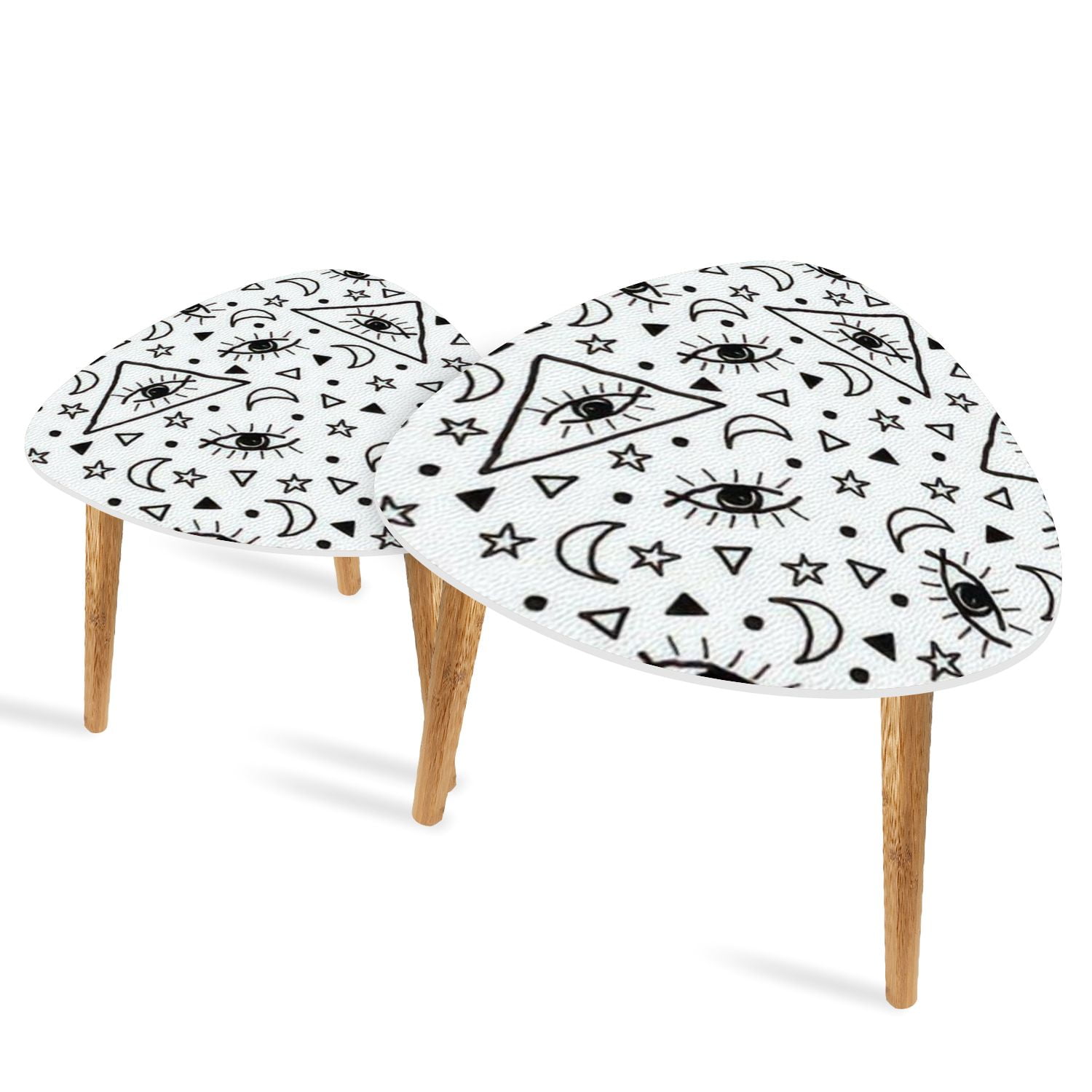 Triangle End Tables Set of 2 Magic occult mystic astrologic themed ...