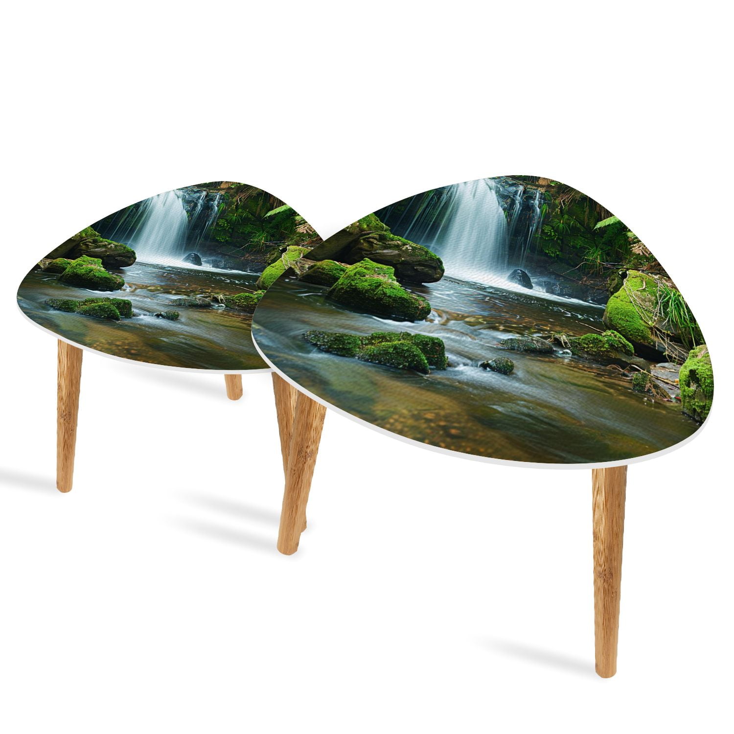 Triangle End Tables Set of 2 Rainforest waterfalls Hopetoun Falls Great ...