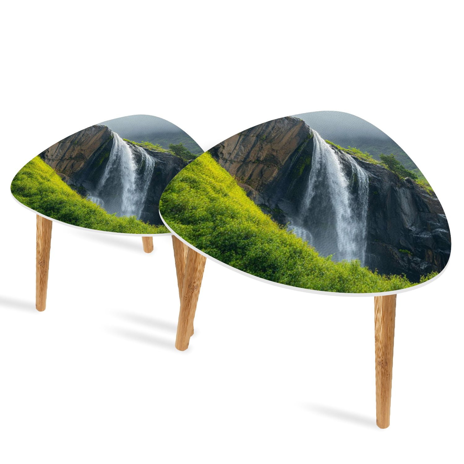 Triangle End Tables Set of 2 Reverse Waterfall Nasik Maharashtra India ...
