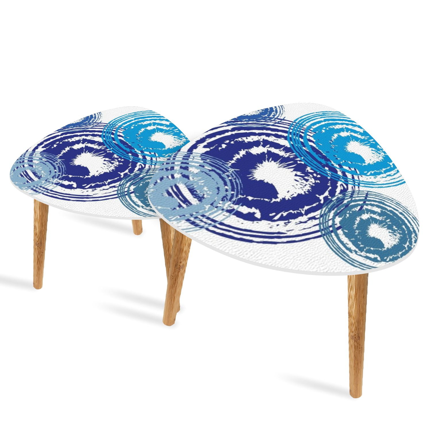 Triangle End Tables Set of 2 Seamless abstract geometric pattern wavy ...