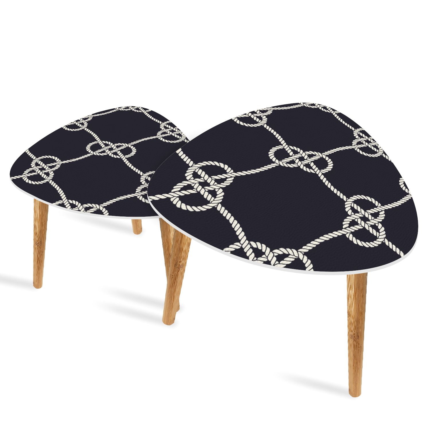 Triangle End Tables Set of 2 Seamless nautical rope pattern Endless ...