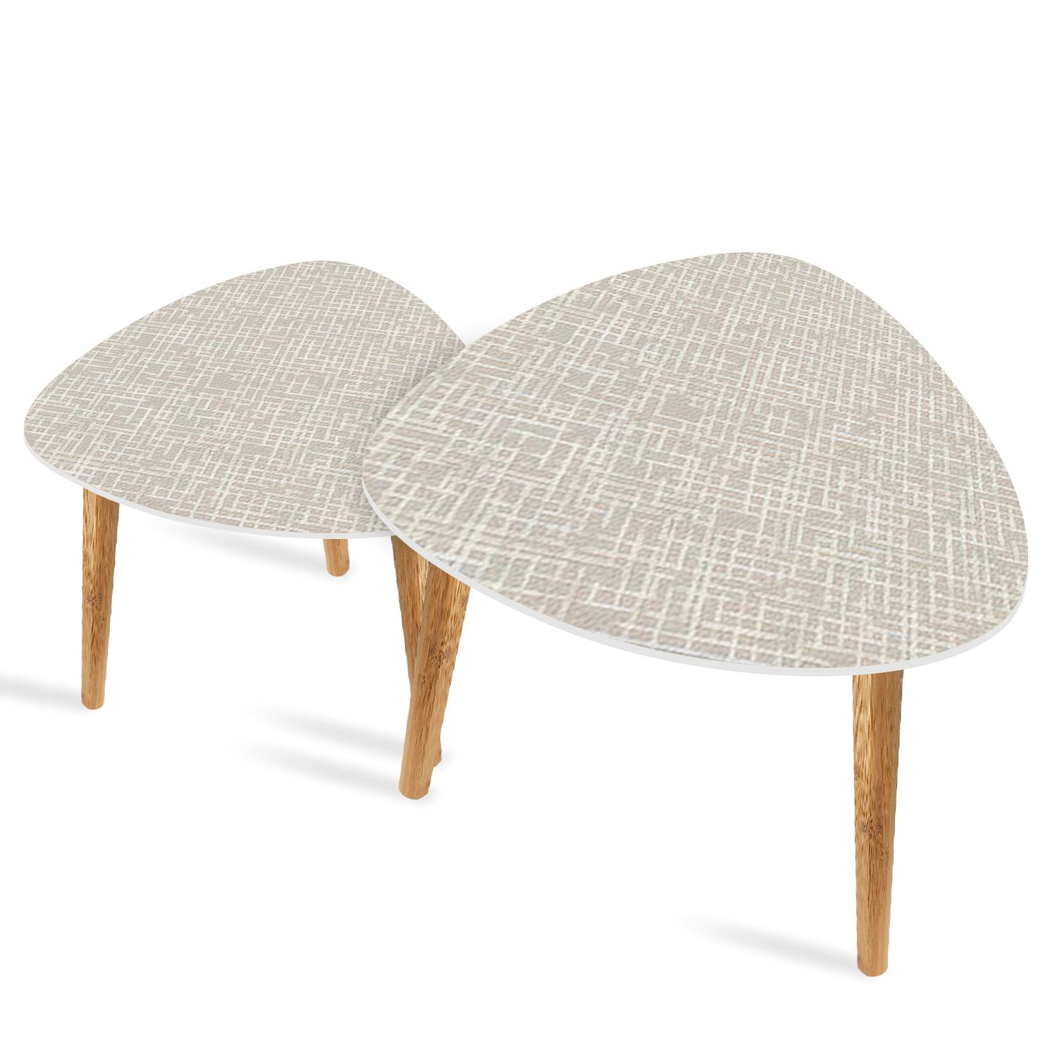 Triangle End Tables Set of 2 Seamless scrim texture Pattern coarse ...