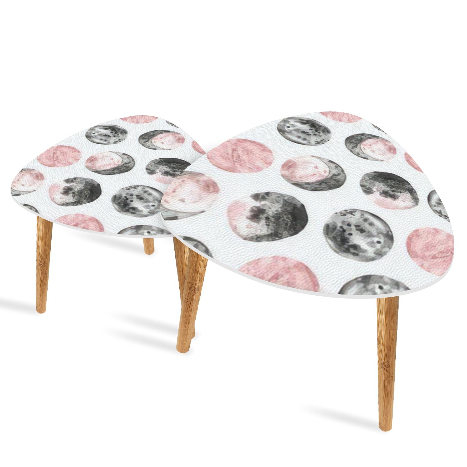 Triangle End Tables Set of 2 Watercolor hand magical seamless pattern ...