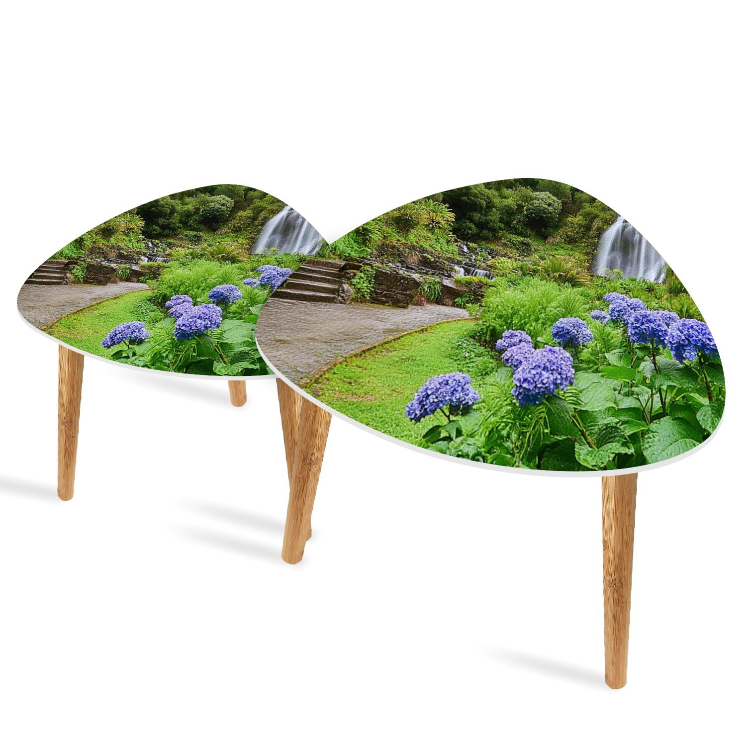 Triangle End Tables Set of 2 Waterfall Ribeira dos Caldeiroes Sao ...