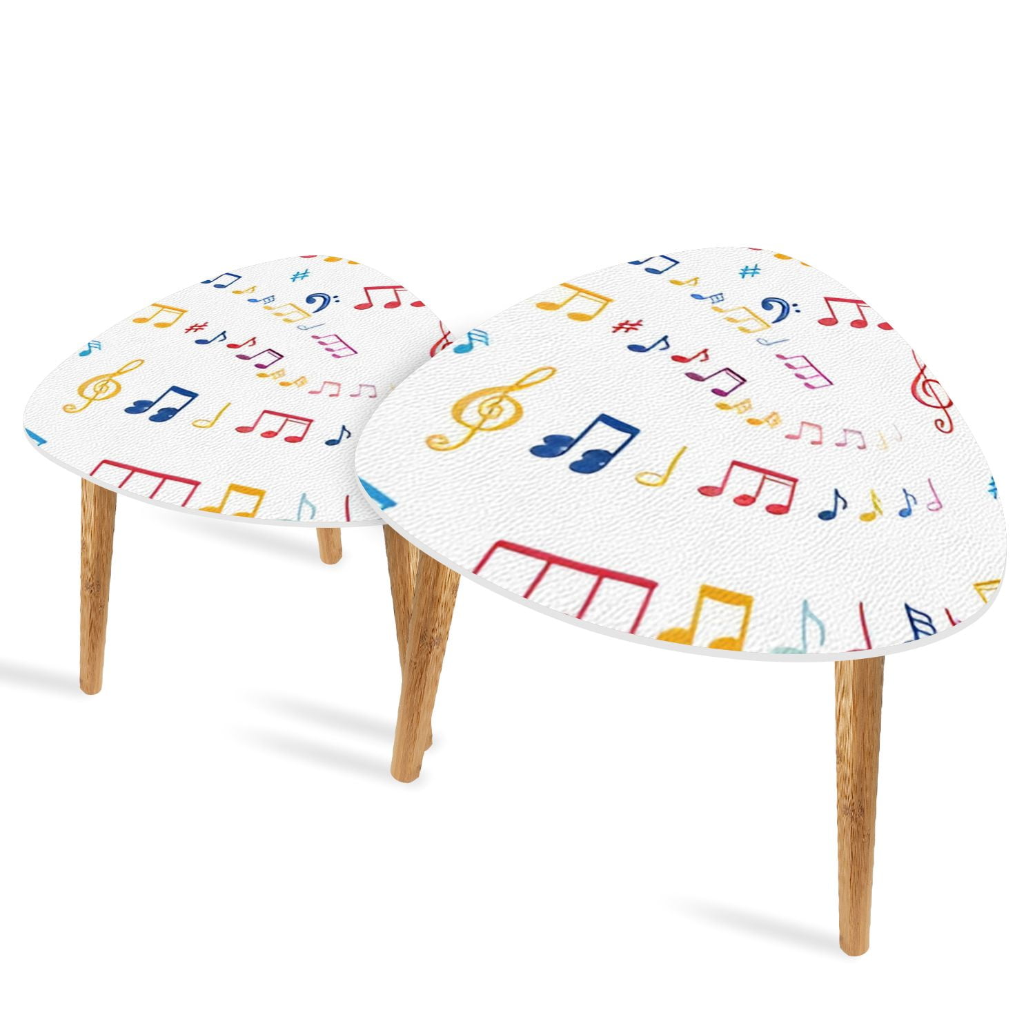 Triangle End Tables Set of 2 music texture notes clefs doodle seamless ...