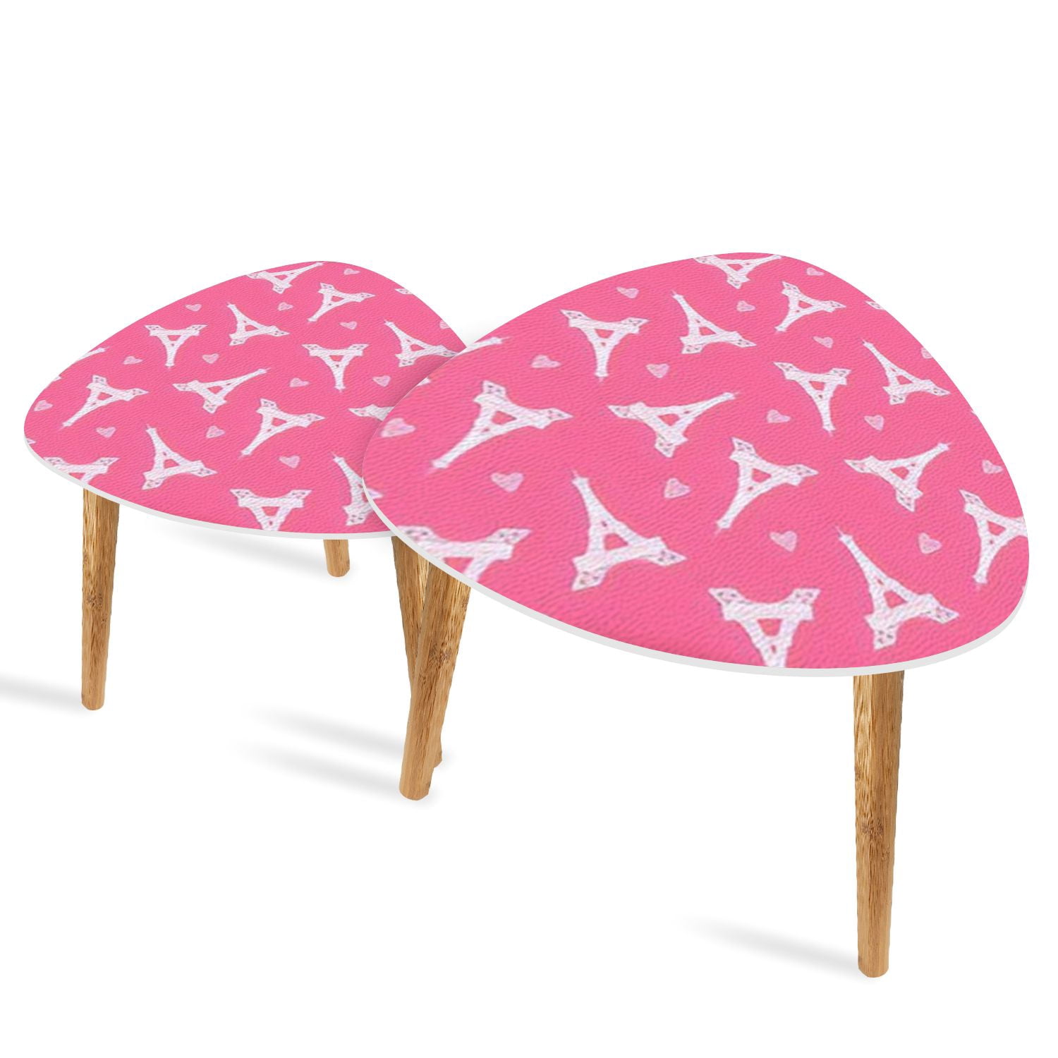 Triangle End Tables Set of 2 towers shapes romantic seamless pattern ...