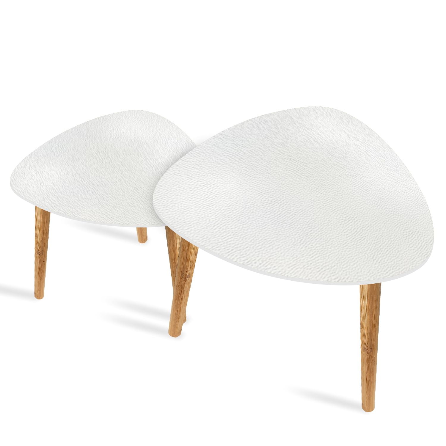 Triangle End Tables Set of 2 white diagonal stripes seamless texture ...