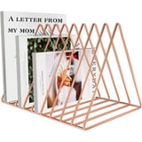 MEZOOM Vertical Organizer, Durable 10 Slot Rose Gold File Holder, Metal ...