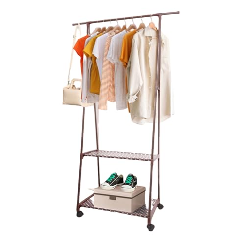Triangle Garment Rack with Wheels - Double Storage Closet Organizer ...
