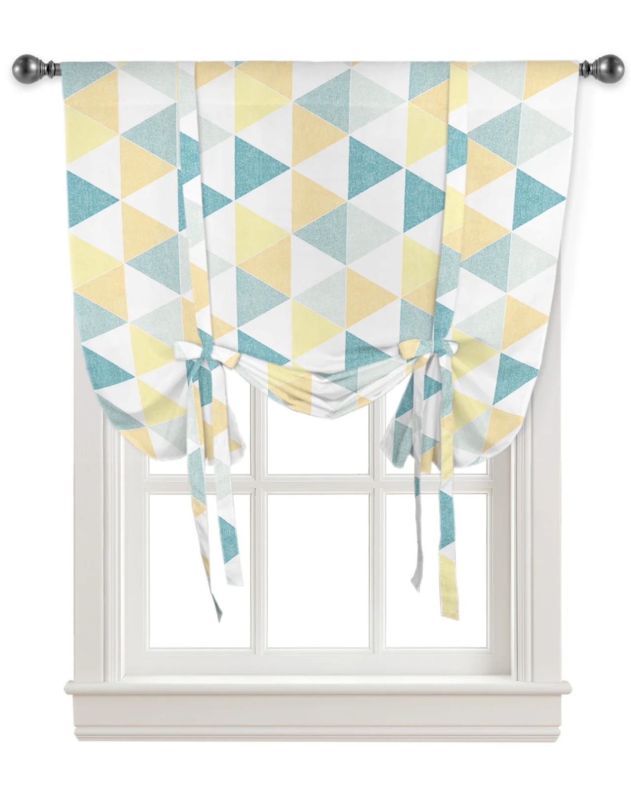 Triangle Gradient Texture Window Curtain for Living Room Roman Curtains ...