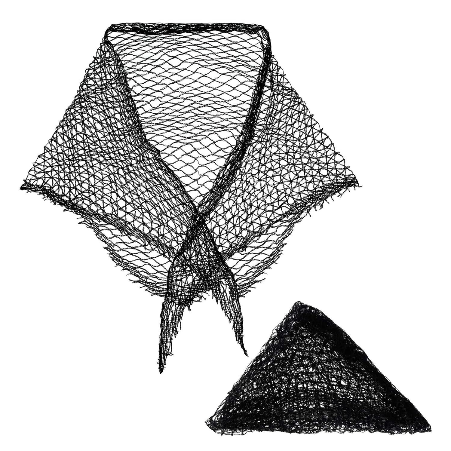 Triangle Hair Net for Rollers, Sleep Net Women, Black Mesh Hair Net ...