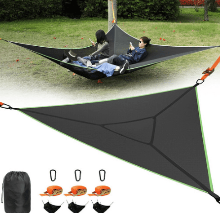 Triangle Hammock 13Ft Multi Person 3 Point Tree Hammock,Max 600LBs ...