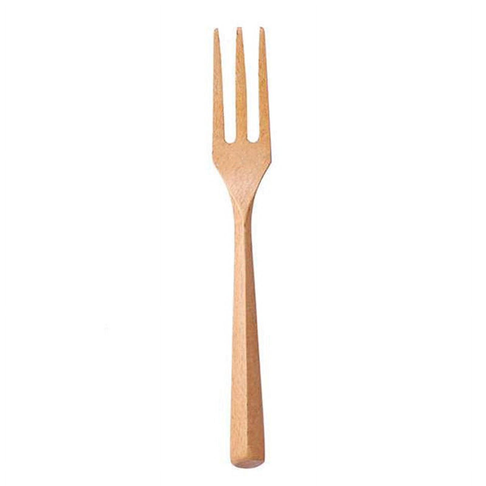 Triangle Handle Wood Soup Spoons And Forks Sets Natural Wood Eating ...