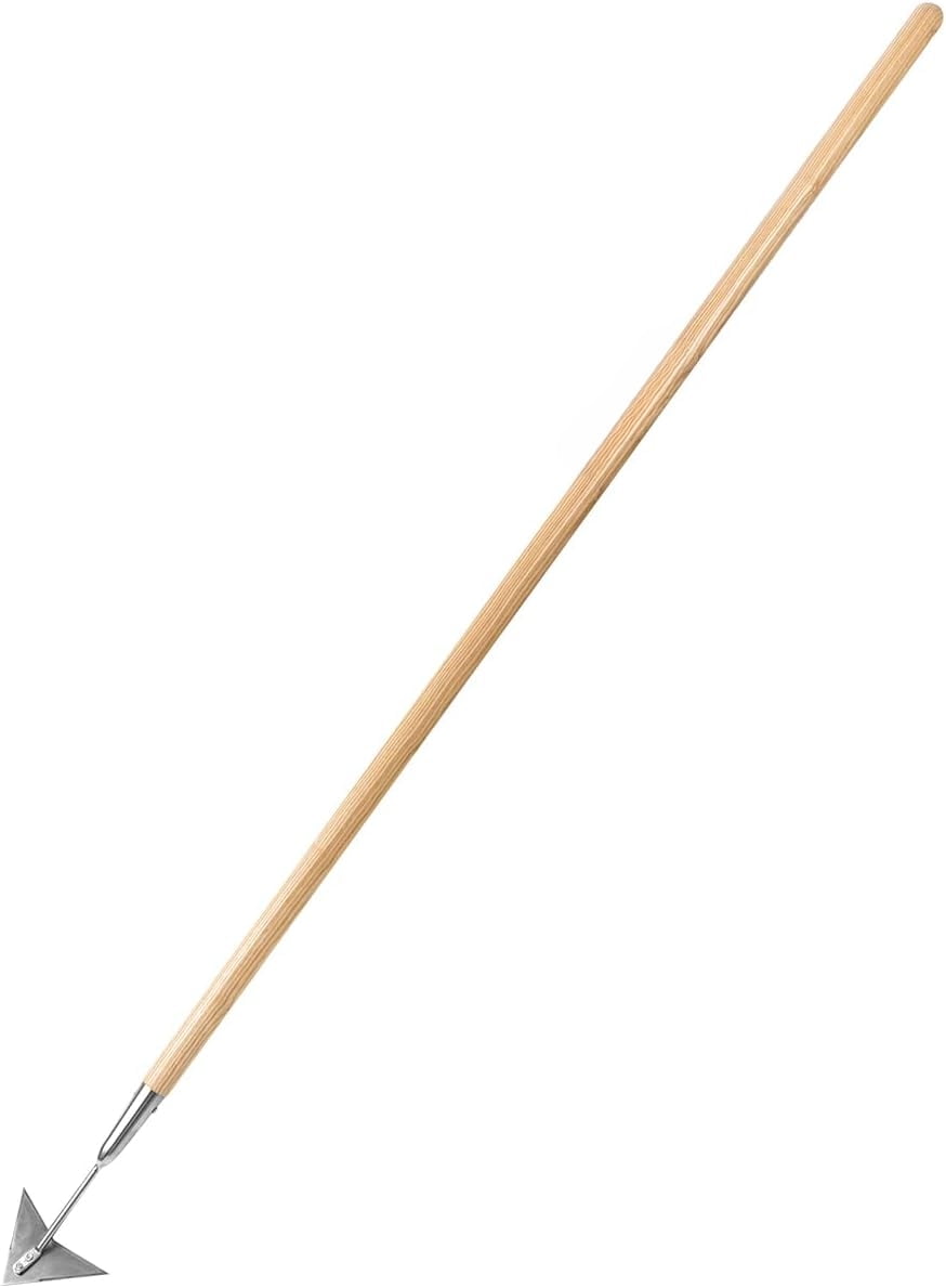 Triangle Hoe, 60'' Winged Weeder Garden Hoes with Long Wood Handle ...