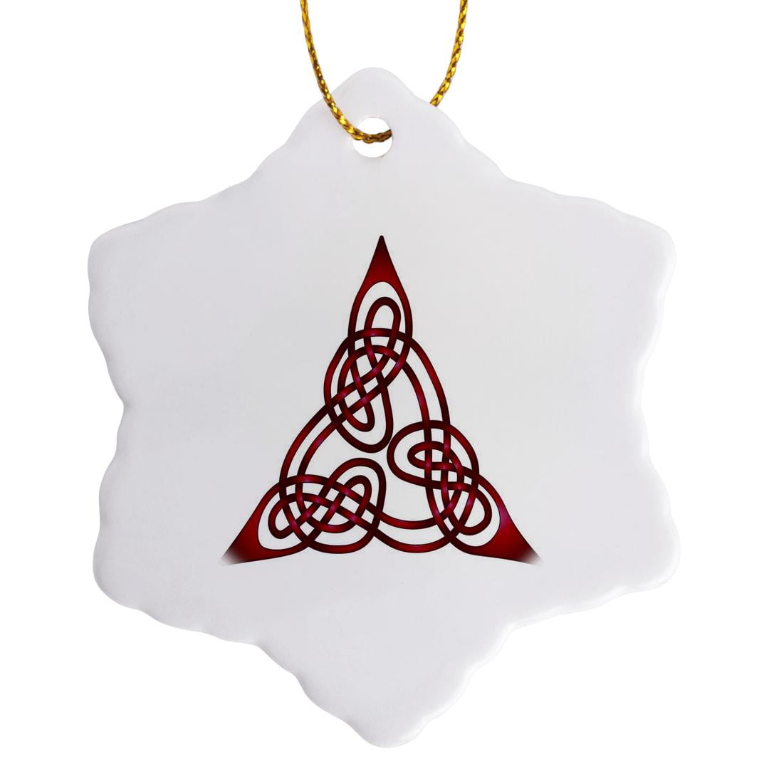 3drose, Triangle Knot with Doubled Threads Red Vector Design on White ...