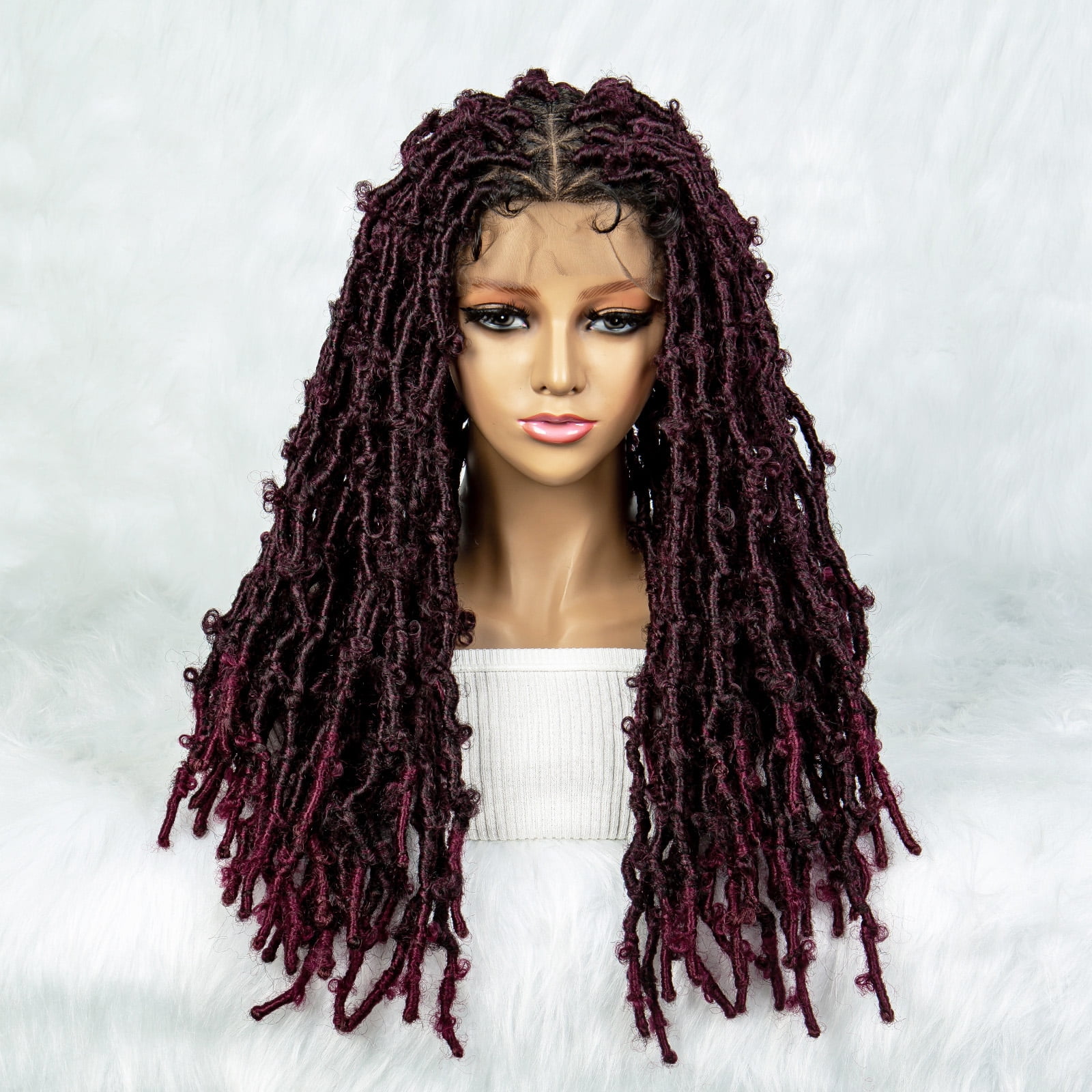 Triangle Knotless Dreadlocks Box Braiding Wigs Full Lace Lock Wig for ...