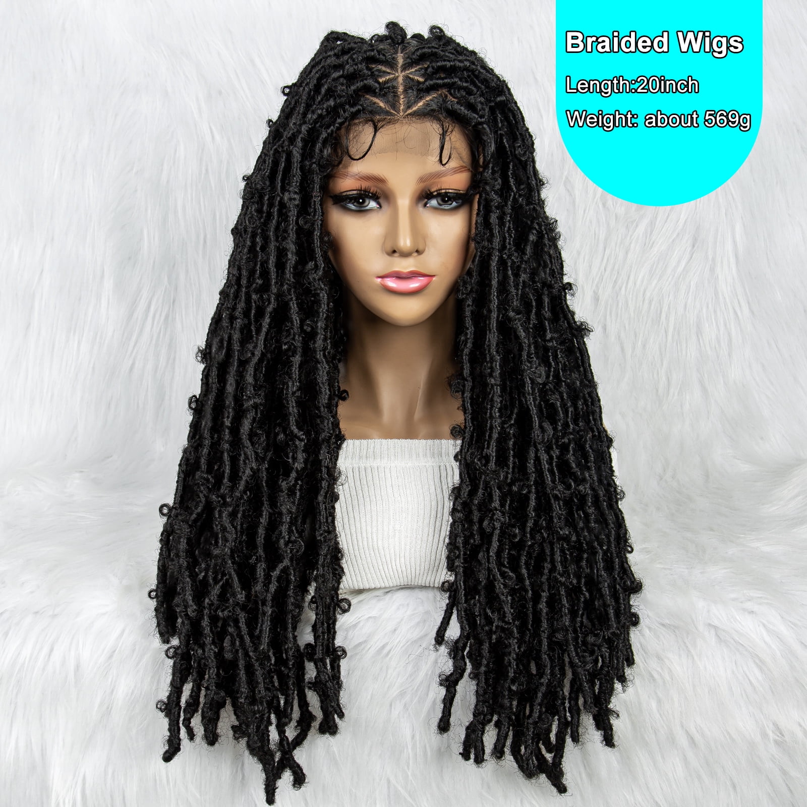 Triangle Knotless Dreadlocks Box Braiding Wigs Full Lace Lock Wig for ...