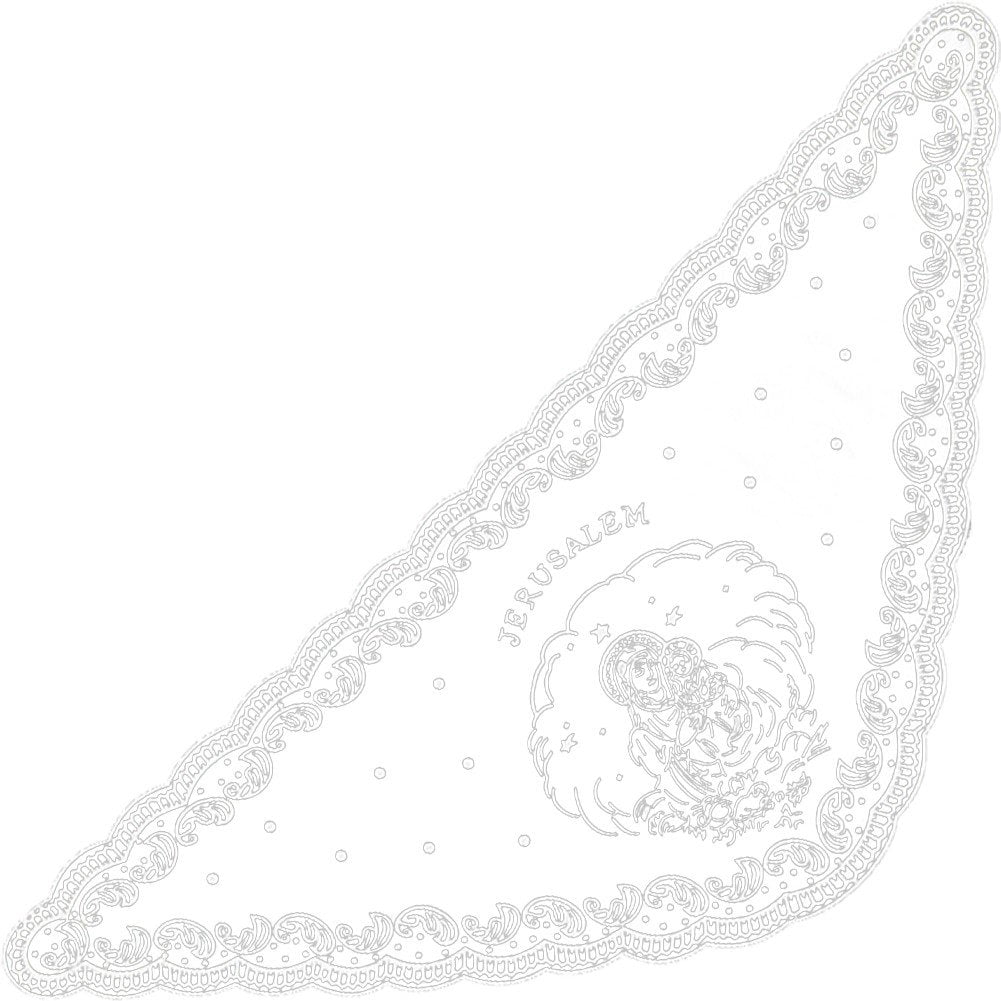 Hsqqdc Floral Lace Triangle Veil - Embroidered Wedding Shawl for Bride ...