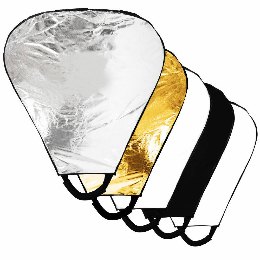 Triangle Light Reflector with Handle Collapsible Diffuser Portable 5in1 ...