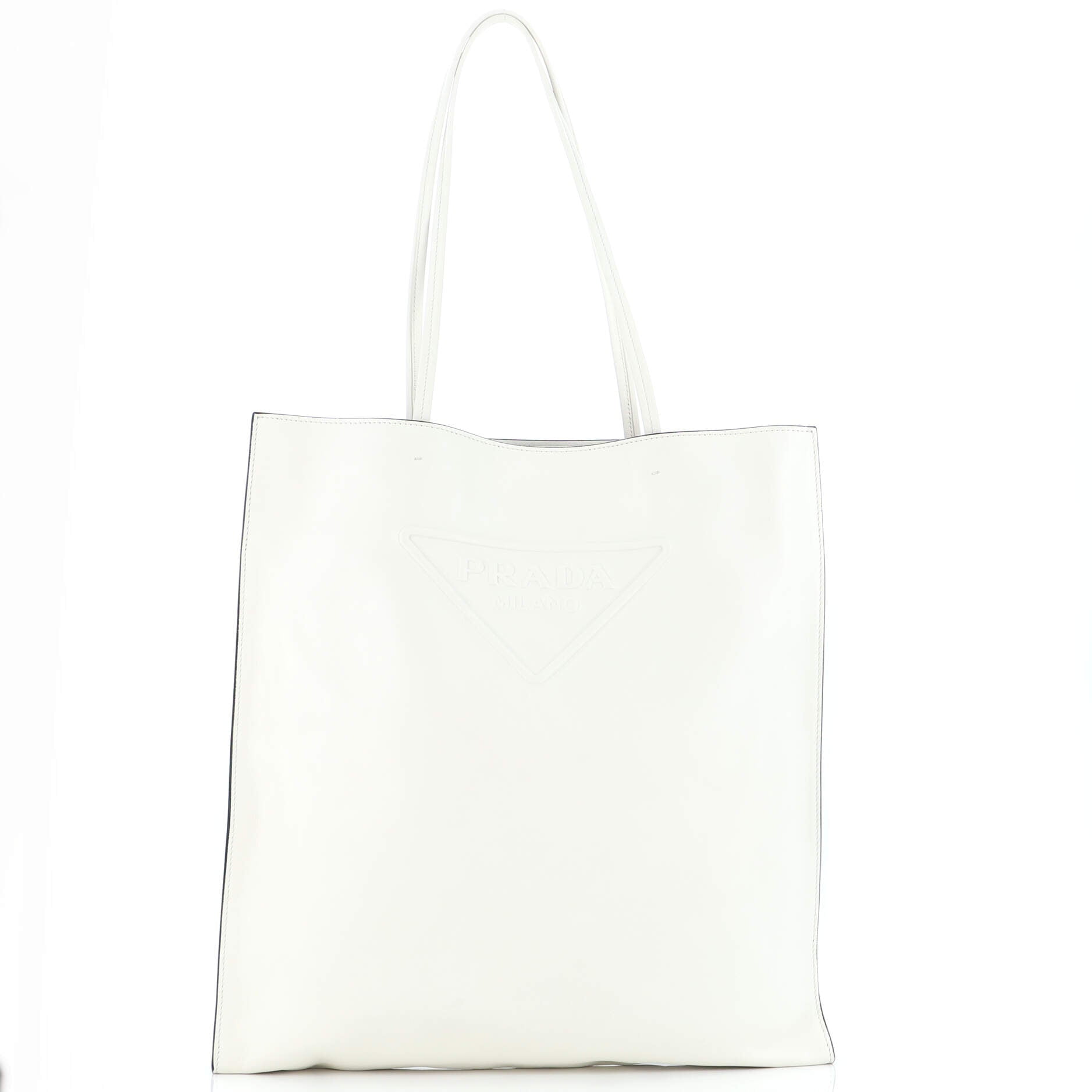 Pre-Owned Triangle Logo Open Tote Leather By Rebag - Walmart.com