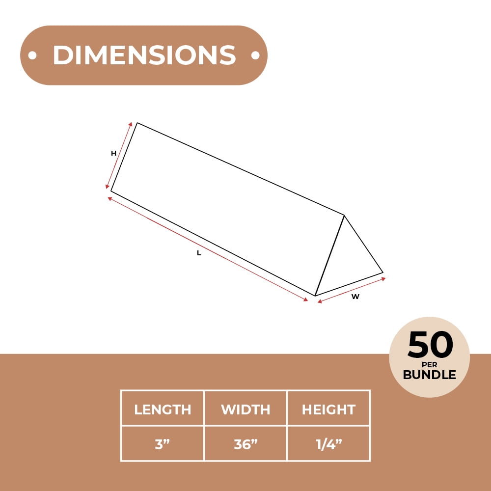Triangle Mailing Tubes 3" x 36 1/4" White Pack of 50 - Walmart.com